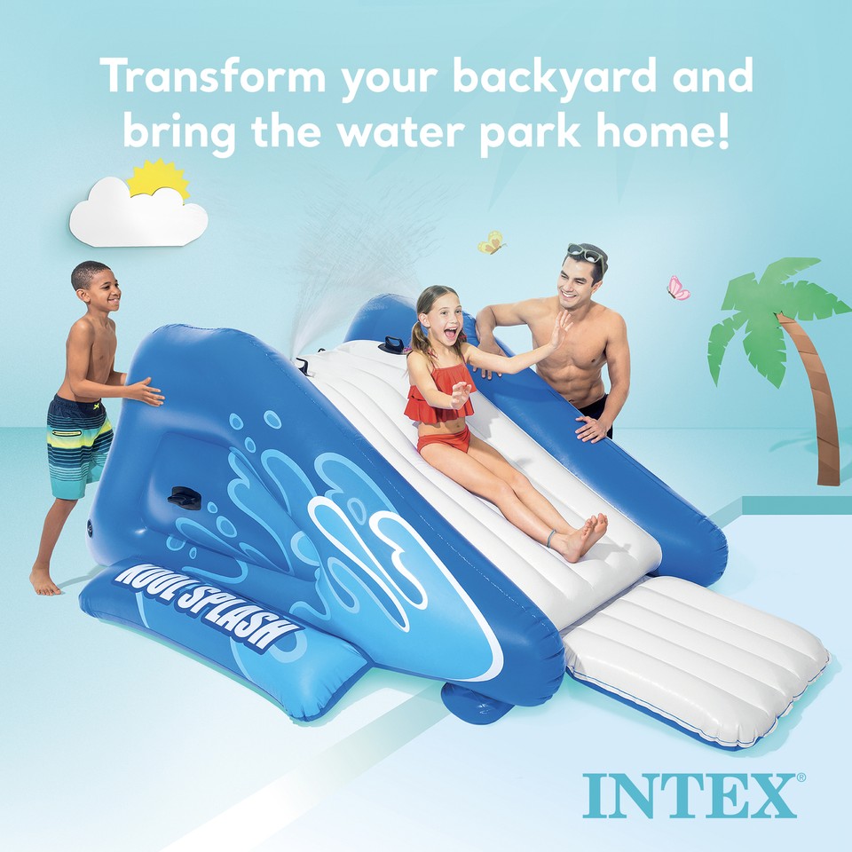 Intex Kool Splash Inflatable Swimming Pool Water Slide Accessory (Open ...