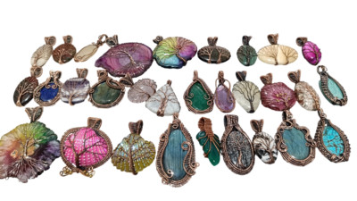 10 Mix Copper Wire Handmade Wholesale Lot Jewelry Pendant Mix Assorted ...