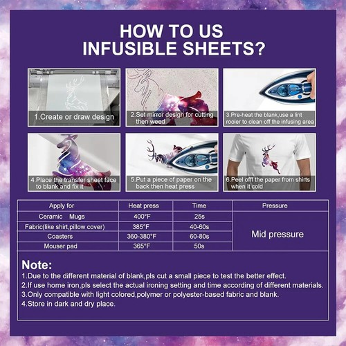 Starry Sky Infusible Ink Transfer Paper For Cut Heat Sublimation Film ...