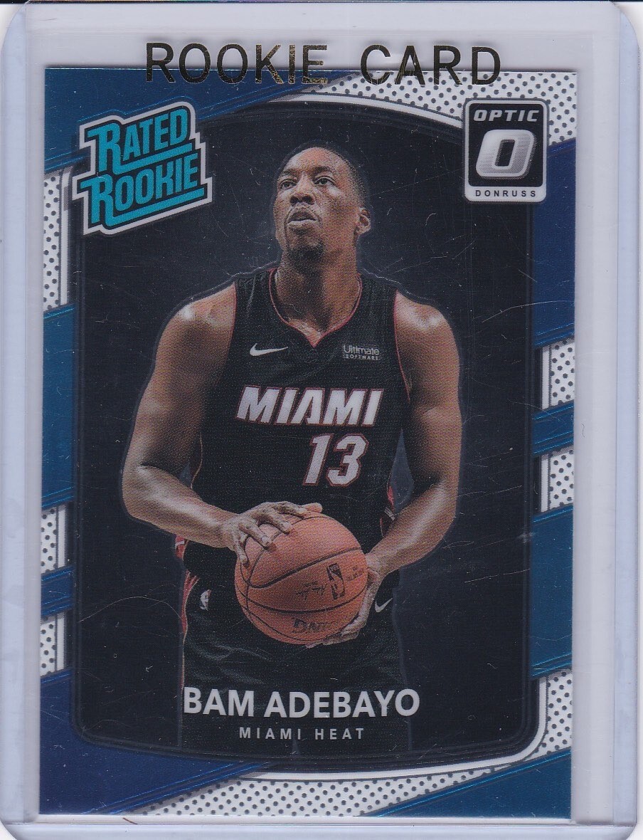 BAM ADEBAYO ROOKIE CARD 2017 Donruss Optic RATED RC Basketball MIAMI ...