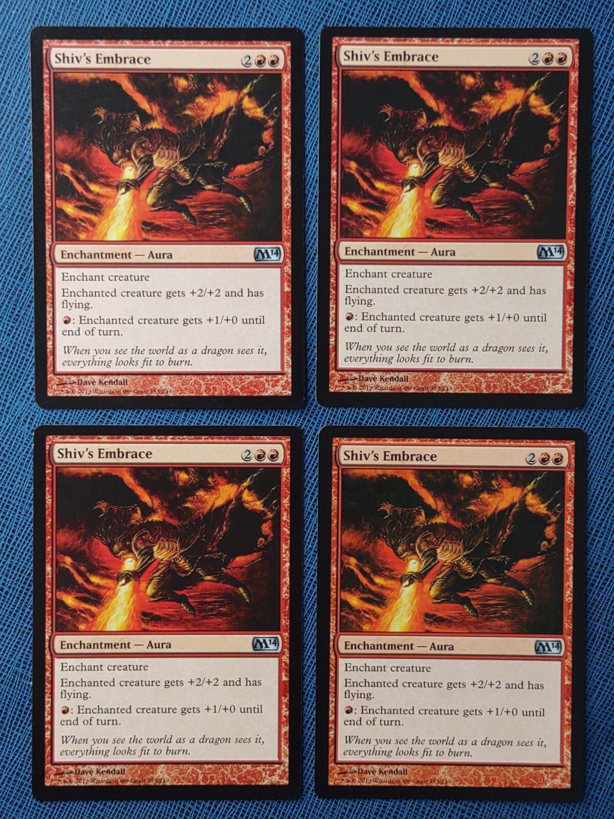 MTG 4x Shiv's Embrace x4 NM Core Set 2014 M14 Magic the Gathering ...