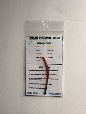 Model Car Distributor Red 7 Wires 1/24 1/25 V6 6 Cylinder | eBay