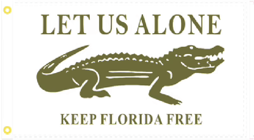 3X5 LET US ALONE ALLIGATOR KEEP FLORIDA FREE DESANTIS 100D FLAG BANNER ...