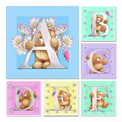 Letters 5D Diamond Painting Bear Alphabet Art Cross Stitch Hand ...