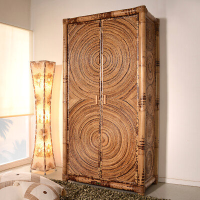 Bambusschrank Tiger Garderobenschrank Kleiderschrank Holzschrank ...