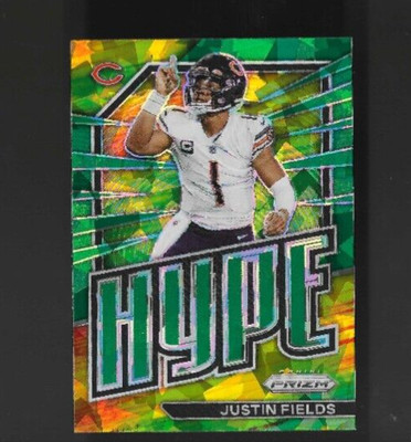 2022 Justin Fields Panini Prizm Hype Green Ice Prizm #H-5 Bears | eBay