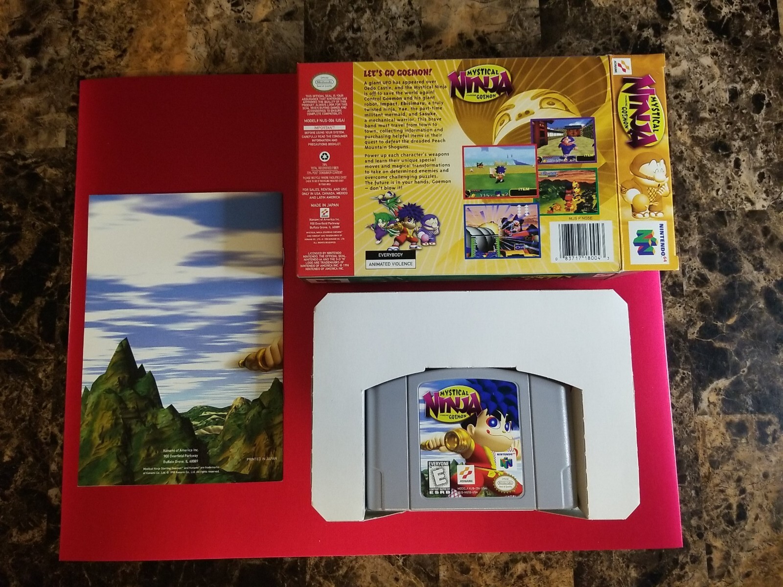 Nintendo 64 N64 Mystical Ninja Starring Goemon Box Complete CIB Manual ...