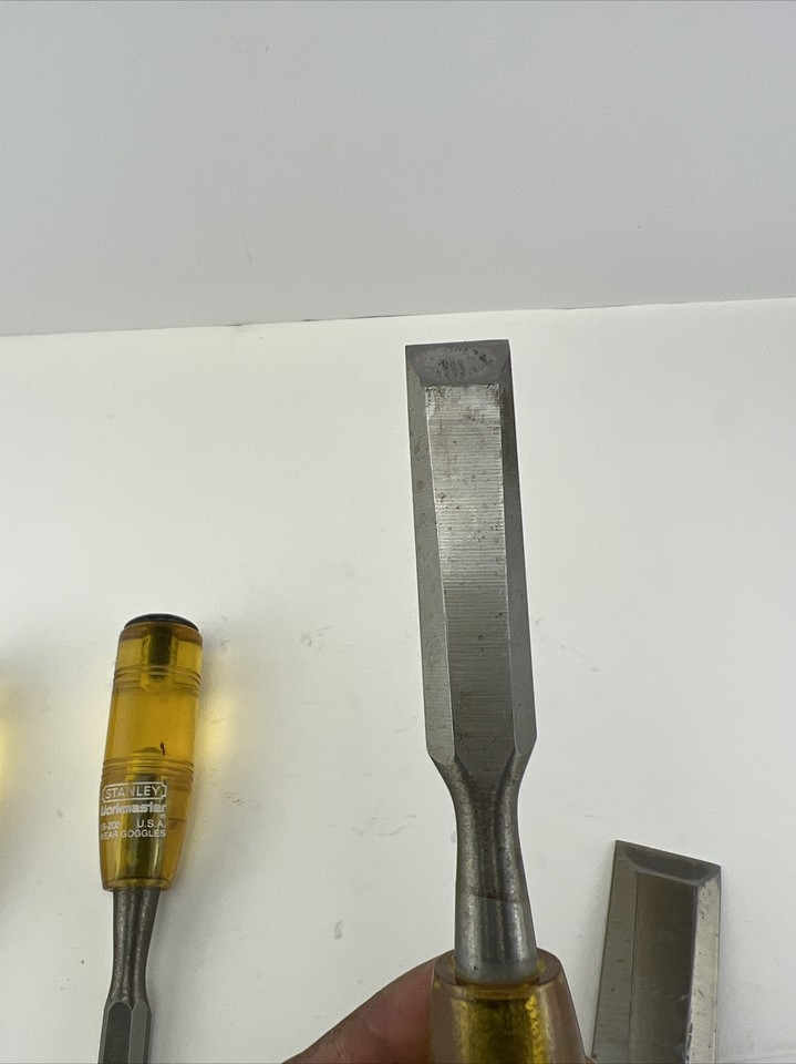 Vintage Stanley Workmaster 6 pc Bevel Edge Paring Chisel Set Made In ...