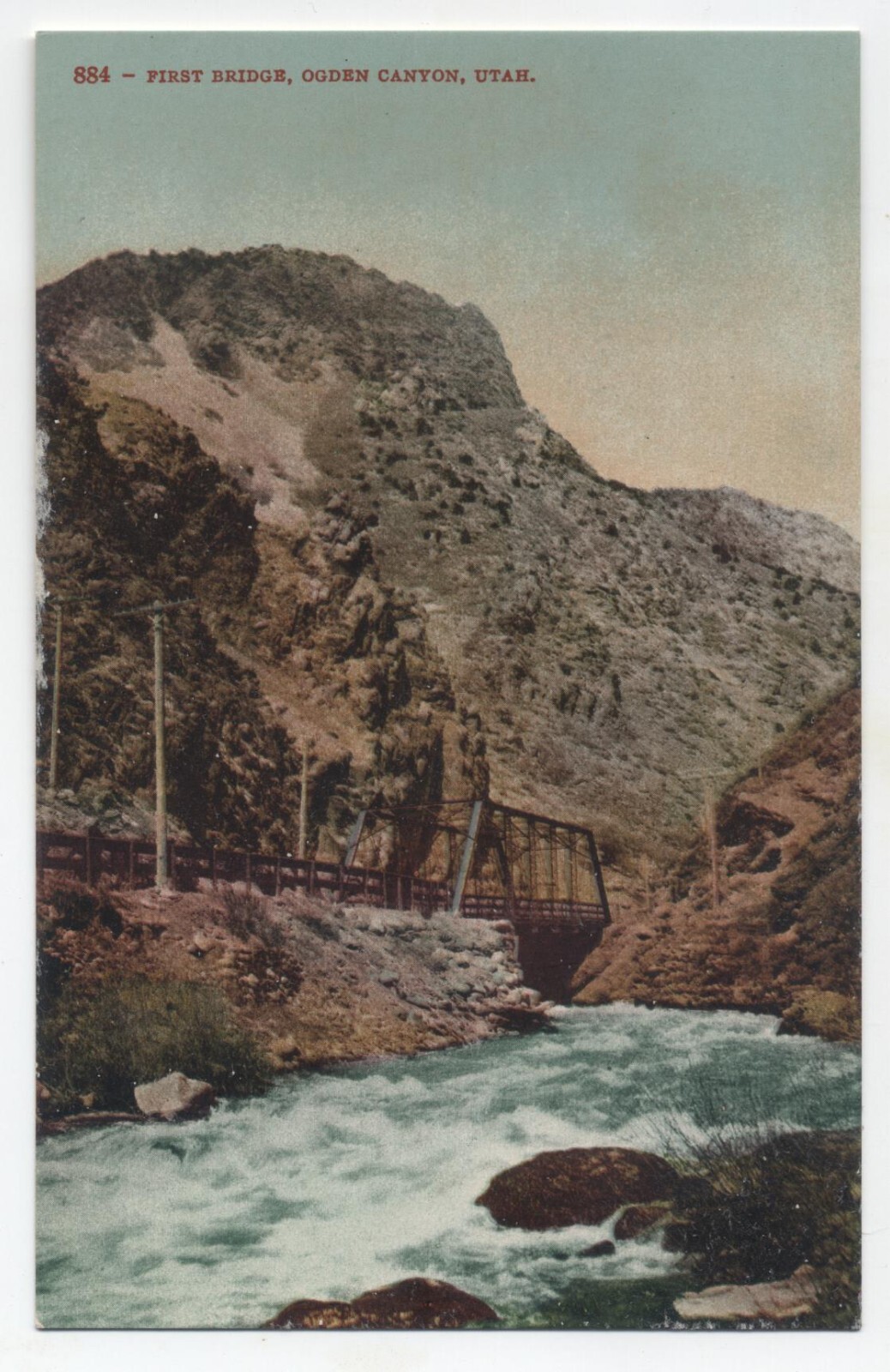 UT ~ Steel Truss Bridge OGDEN CANYON Utah c1911 Weber County Postcard ...
