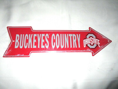 **Unique OHIO STATE BUCKEYES 'Buckeyes Country' Metal Arrow Sign #16 ...