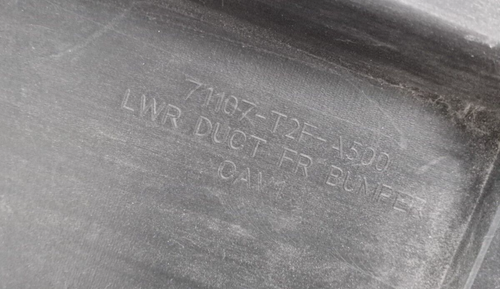 71107-T2F-A500 FRONT LOWER DUCT BUMPER PANel 2016-2017 honda accord | eBay