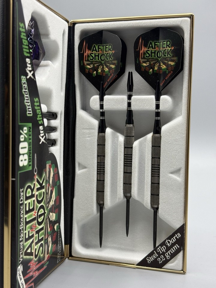 Vintage Dart Set Dart World After Shock 90% Tungsten | eBay