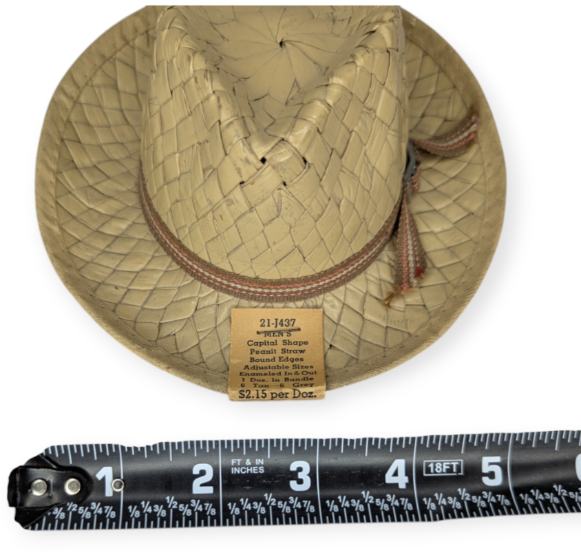 Vintage Salesman's Sample Men's Capital Shape Peanit Straw Mini Hat ...
