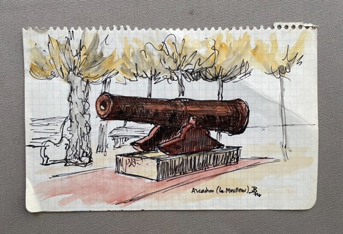 Arcachon, Le Moulleau, Canon, Drawing, Sketch, 20th century | eBay