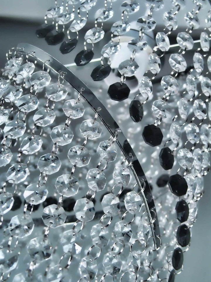 Modern Chandelier Acrylic Crystal Light Shades Droplet Ceiling Pendant ...