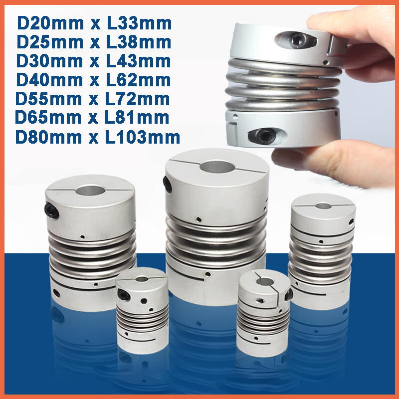 Flexible Shaft Coupling Connector Coupler CNC Aluminum Alloy Bellows ...