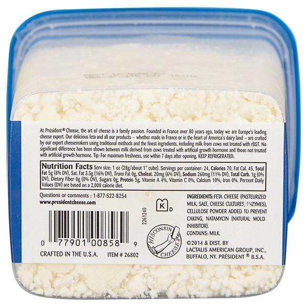 President Feta Cheese Crumbles, 24 oz, 2013 American Culinary Chefs ...