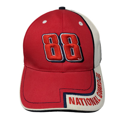 National Guard Men's Strapback Hat Red #88 Embroidered Dale Jr. Logo | eBay