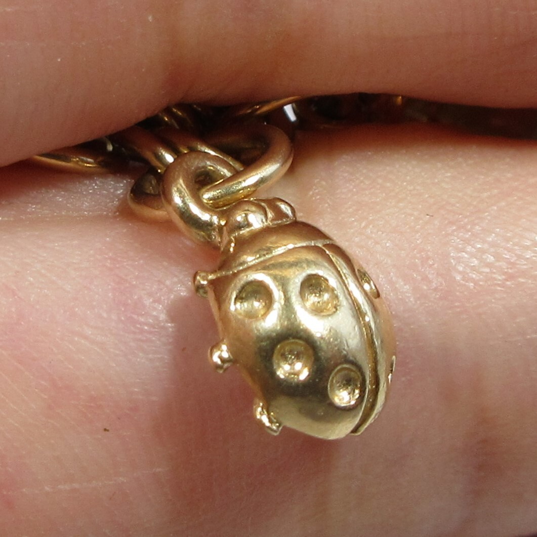 James Avery 14K Gold Lady Bug Charm - Rare Retired &… - Gem