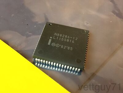 Genuine Original Intel N80286-12 16-bit CPU, PLCC68, 12.5MHz, 286, x86 ...