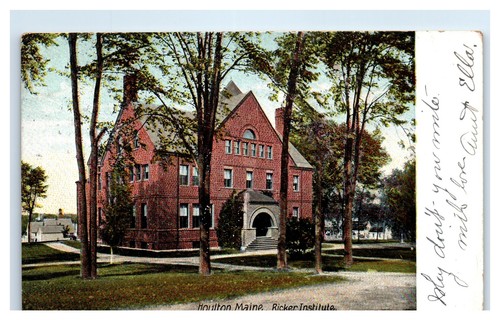 Houlton, ME Postcard- HOULTON MAINE RICKER INSTITUTE | eBay