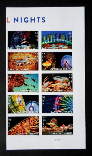 2024 Carnival Nights Cat # 5855a-64a NDC Imperf Plate Block of 10 ...