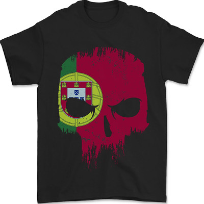 Portugal Skull Flag Gym flag Biker Mens T-Shirt 100% Cotton | eBay