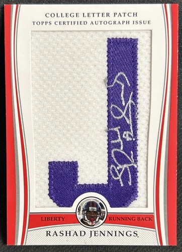 2009 Topps Rashad Jennings Rookie College J Letter Patch Auto RC /29 ...