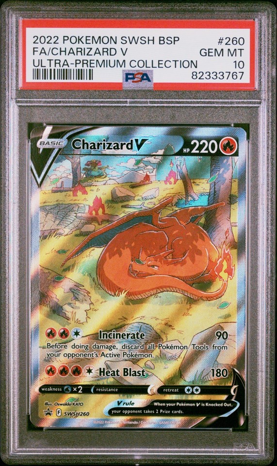 Charizard UPC Promo Set PSA 10 Sequential #260/261/262 V VMAX VSTAR GEM ...