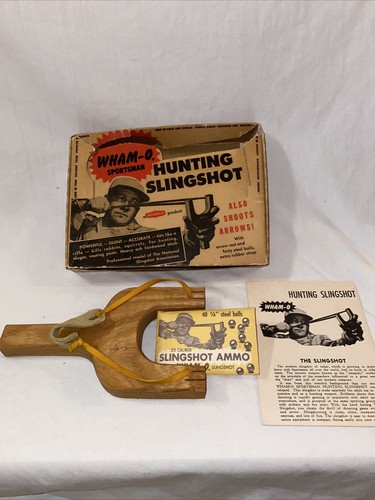 Vintage 1950's Wham-O Sportsman Slingshot w/Die-Cut Display Box | eBay