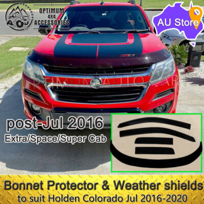 Bonnet Protector & Weather Shield to suit Holden Colorado Super/Extra ...