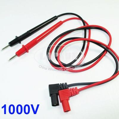 Digital Multimeter 1000V Test Lead Probes Cable Probe Red Black Pair ...