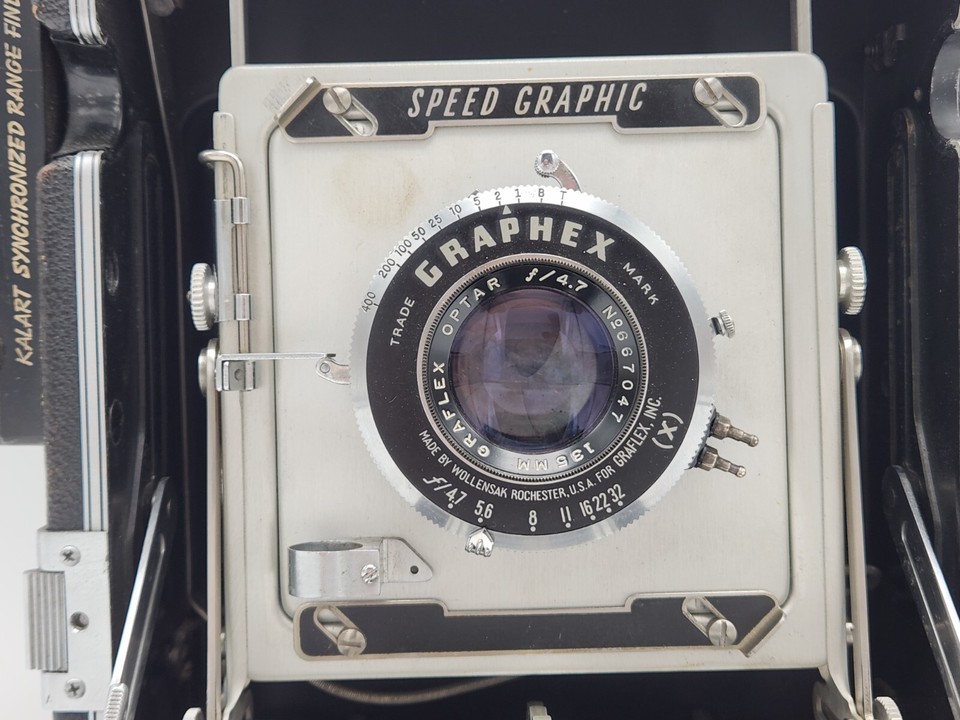 Graflex Speed Graphic 4x5 Large Format Press Camera Optar 135mm F4.7 ...