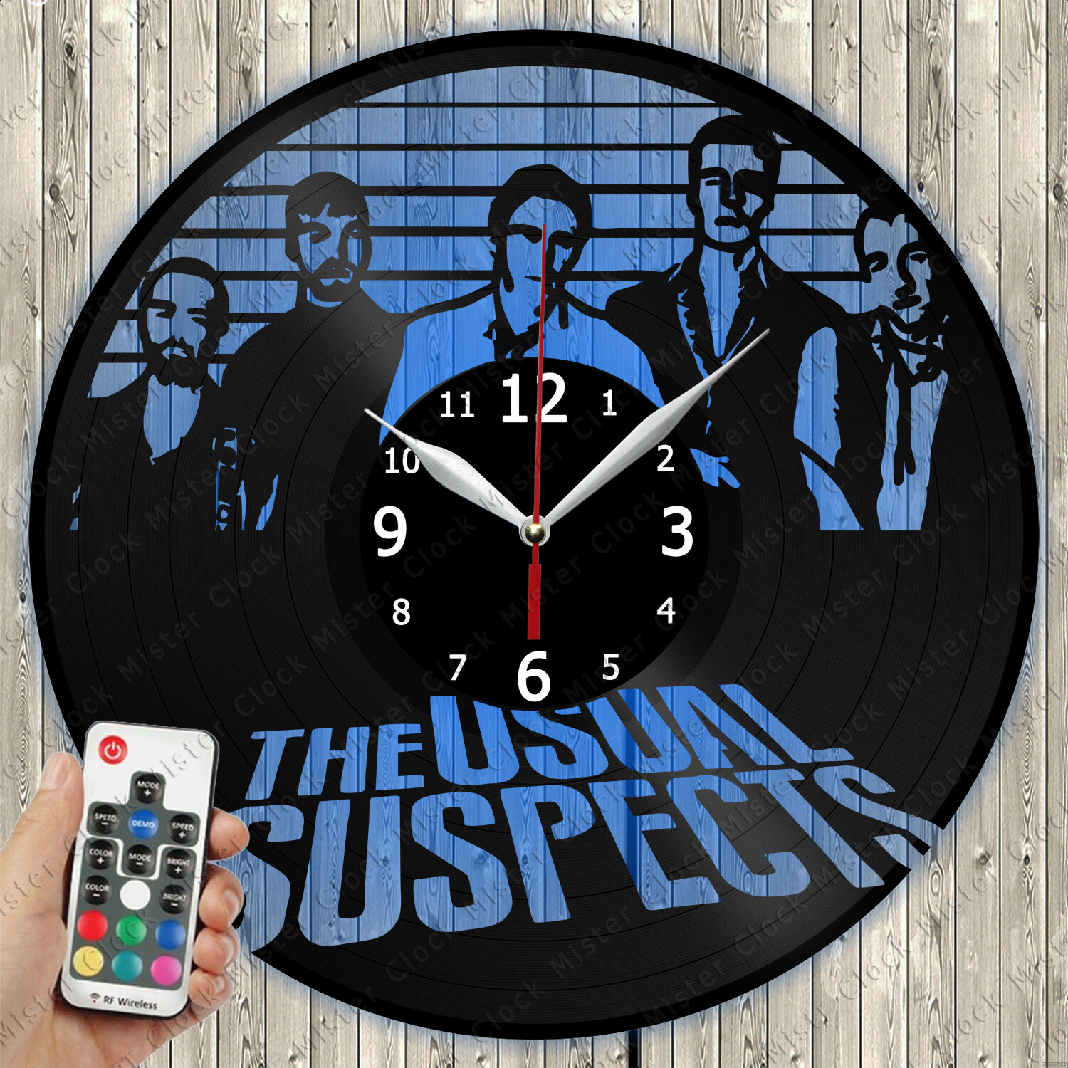 LED Clock The Usual Suspects LED Light Vinyl Record Wall Clock LED ...