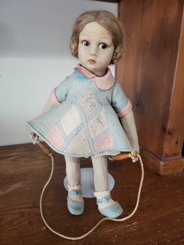 Early 1930's Italy Italian Felt Lenci Jump Rope Girl Doll 12 /2" | eBay