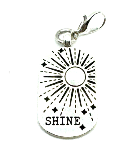 Brighton Emblem Shine Sunshine Sun Rectangle Silver Custom Clip Charm ...