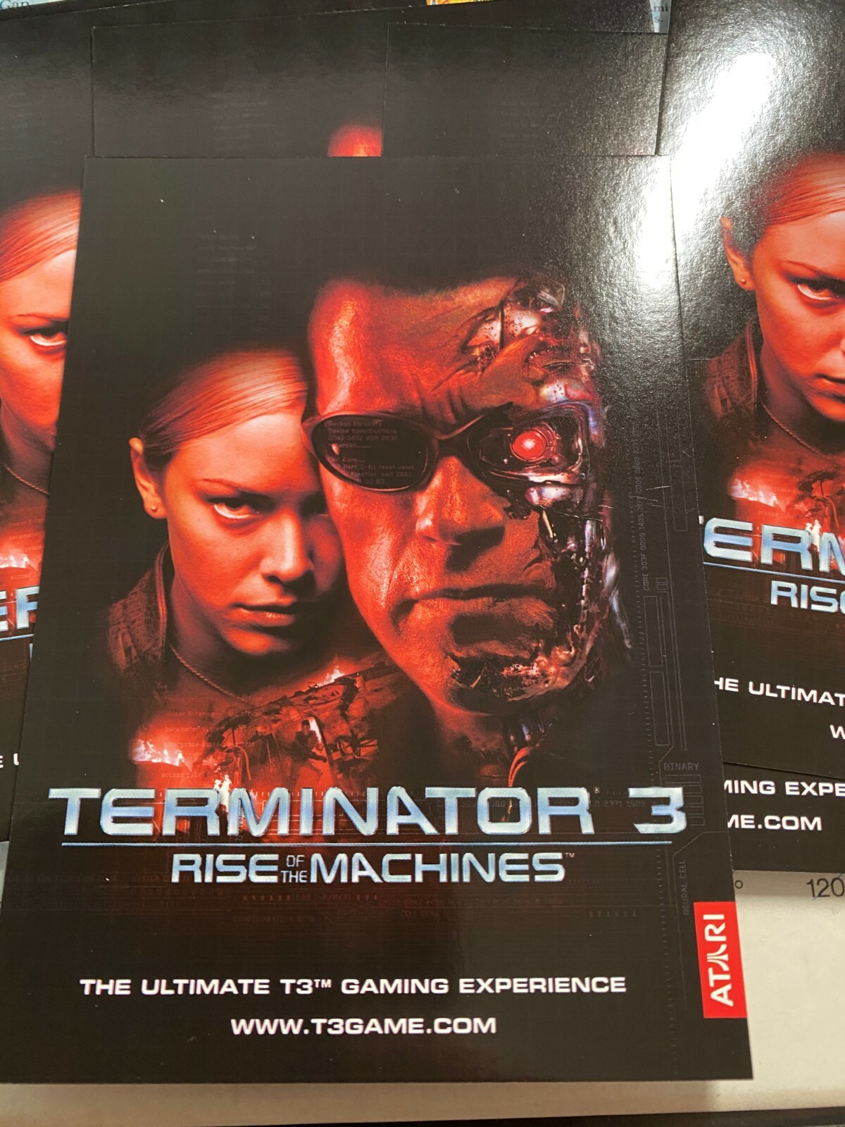 Terminator 3 Rise of the Machines. Atari Game Promotion Postcard ...