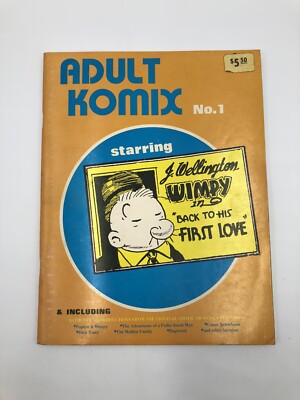 Adult Komix #1 Vintage 1970’s 1975 Rare Softback Pop Culture Cartoon ...