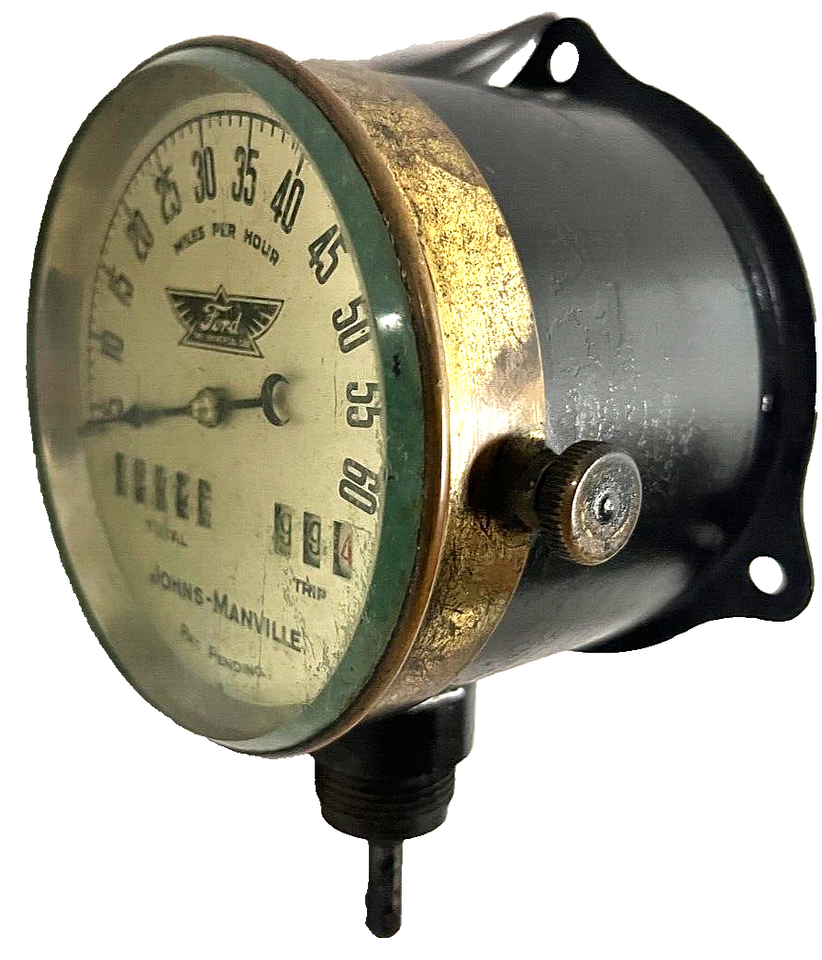 1913-1916 Ford Script Model T Speedometer - Johns Manville