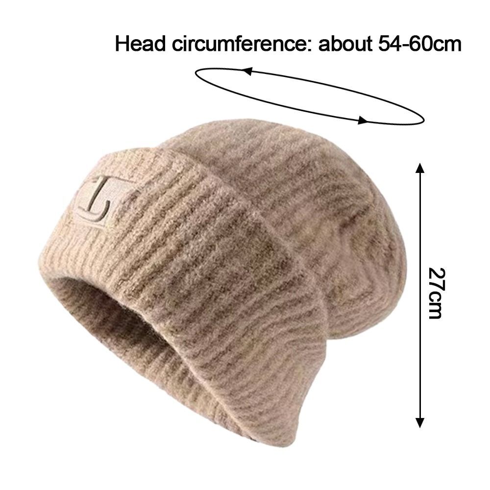 Solid Color Beanies Knitted Knitted Cap Women's Fashion Warm Hat Men | eBay
