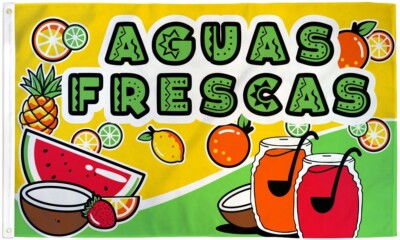 Aguas Frescas 3x5ft Aguas Frescas Banner Sign Concessions Drink Service ...