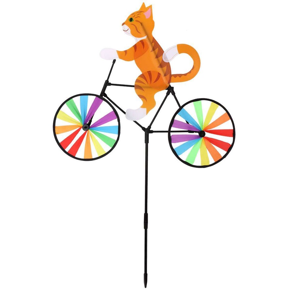 Garden Wind Spinners Cat Dog Sculpture Lawn Ornament Windmill Yard ...