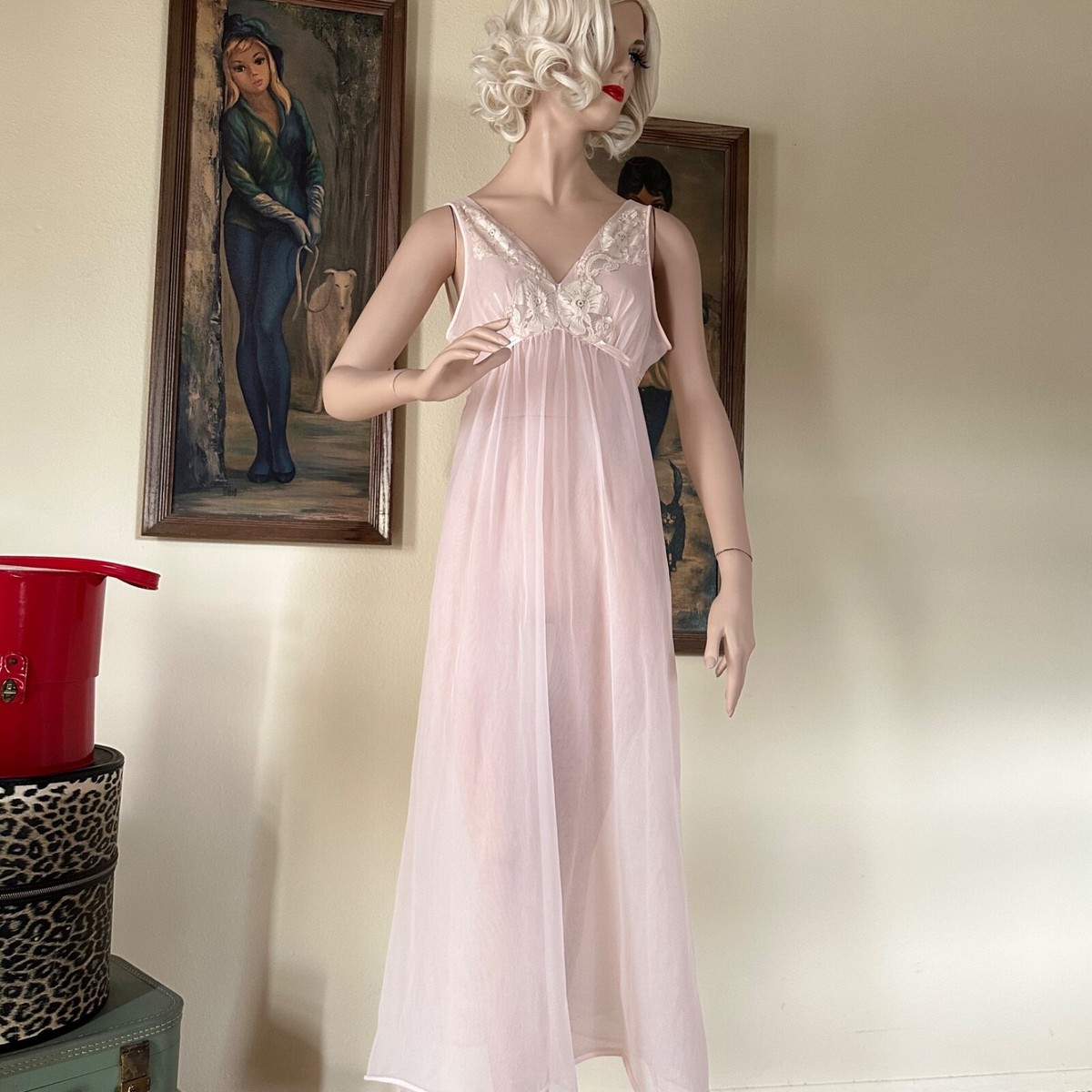 Pink Silk Nightgown
