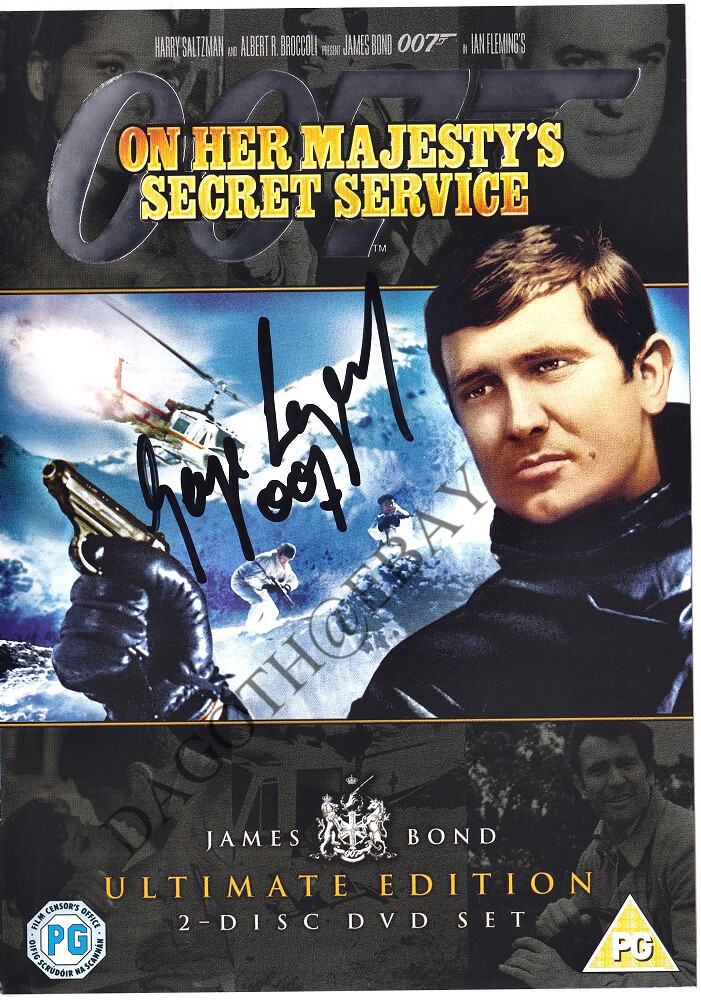 GEORGE LAZENBY On Her Majesty's Secret Service JAMES BOND 007 Autograph ...