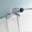 MODERN EXPOSED CHROME BATH SHOWER MIXER HANDLESS SLIDER RAIL 3 MODE ...