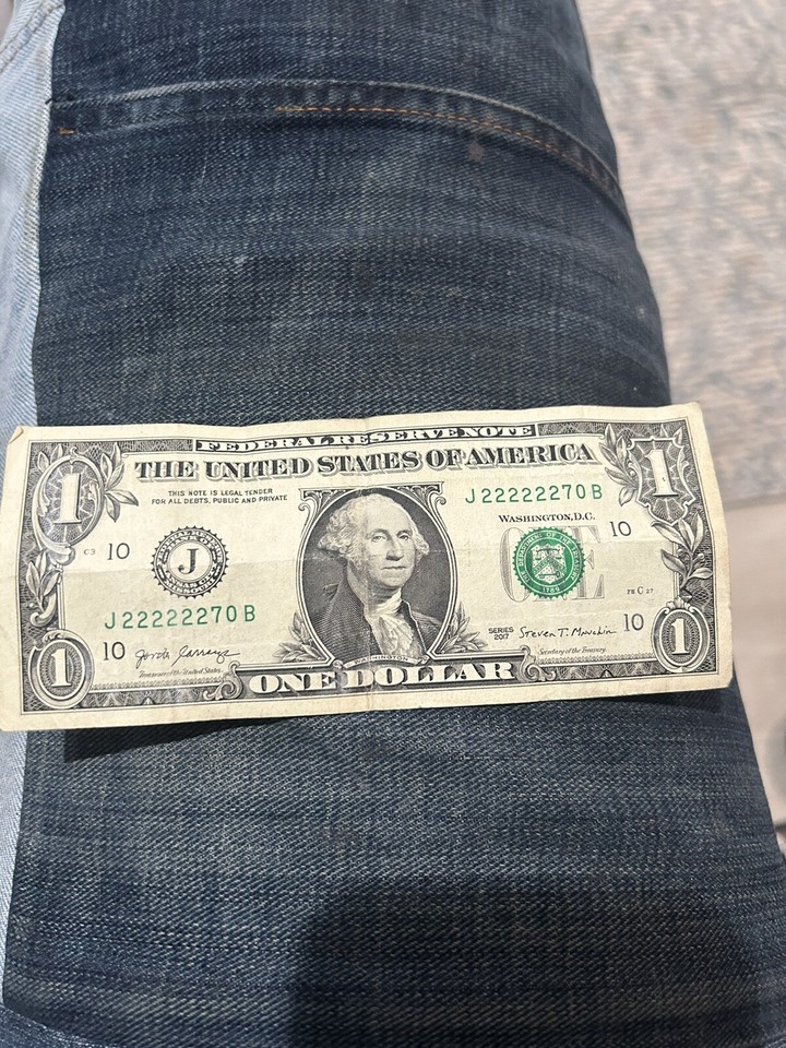 Rare- Six Of A Kind (22222270) Trinary, Repeater, 2017 Dollar Bill ...