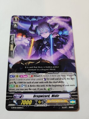 Cardfight!! Vanguard Dragwizard Midir G-BT10/050EN C CFV NM | eBay
