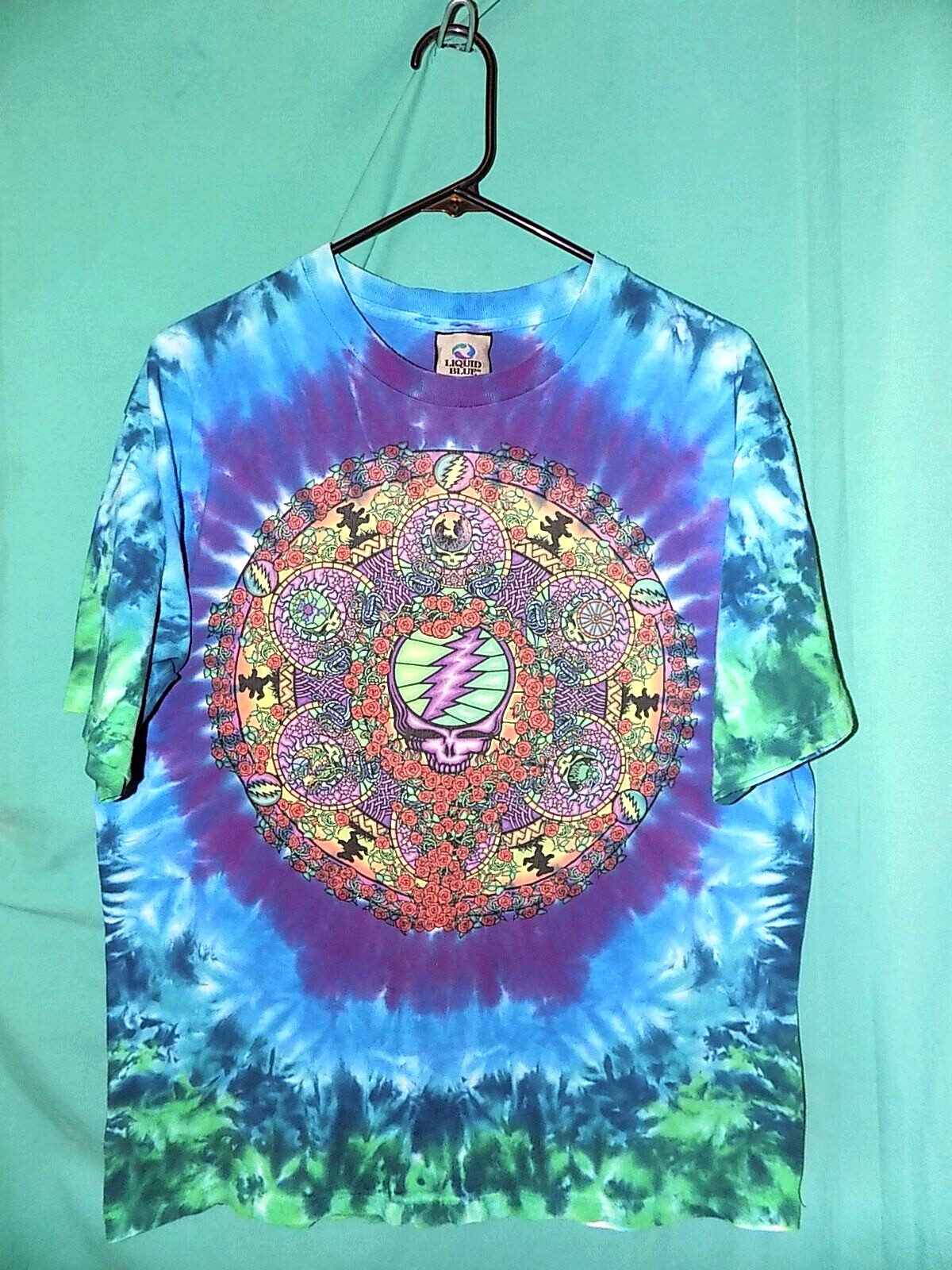RARE! tg 90s GRATEFUL DEAD SHIRT, LIQUID BLUE USA, MA… - Gem