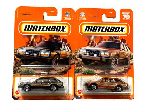 2 Car Lot MATCHBOX 1980 AMC EAGLE 2023 MBX 70 YEARS Brown 2024 Black | eBay