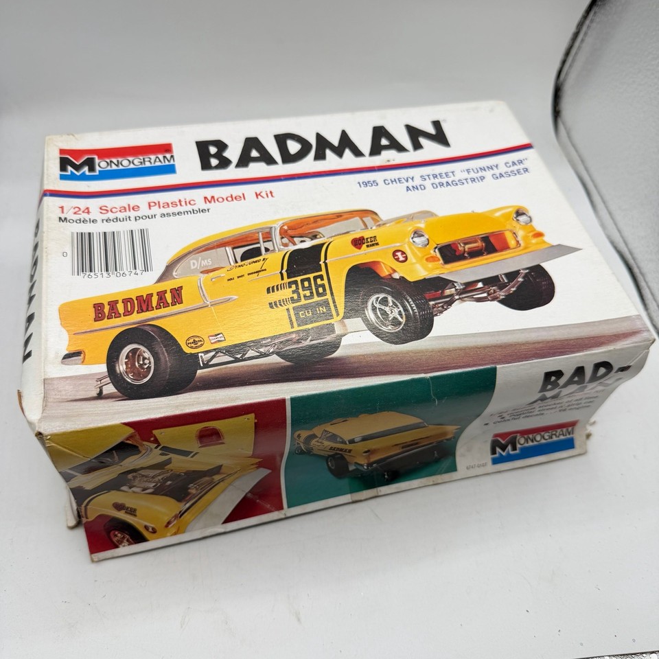Vintage Monogram "Badman" 1955 Chevy Bel Air Hardtop Gasser plastic ...